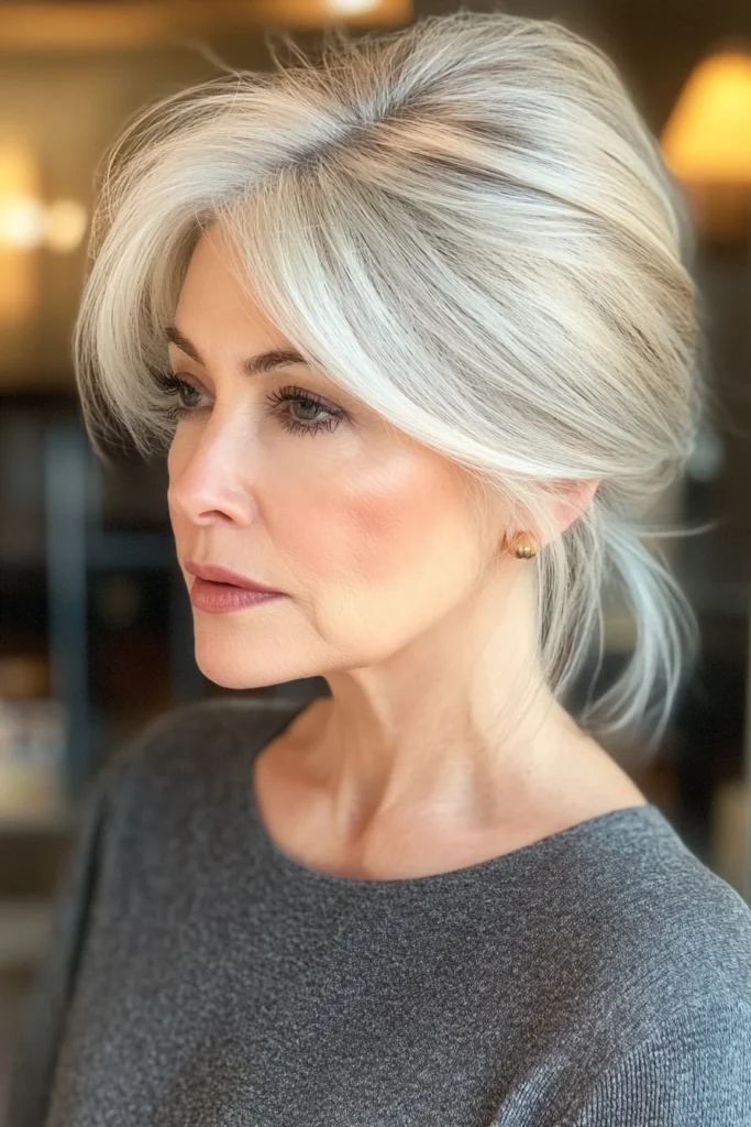 21 Stunning Hairstyles with Bangs for Women Over 60 - Tress Nails