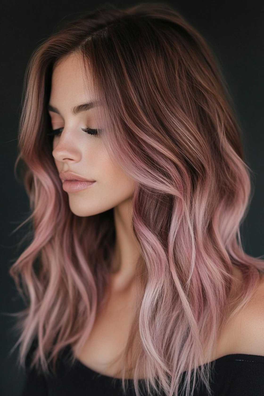 Blush Meets Brunette: 12+ Rose Brown Hair Color Ideas for a Subtle ...