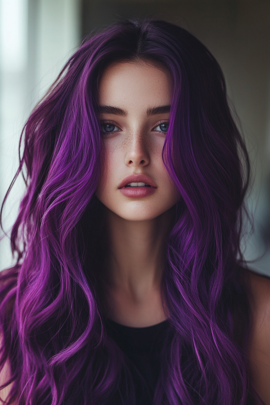 Bold Streaks: 12+ Purple Highlight Ideas That Add Instant Edge - Tress ...