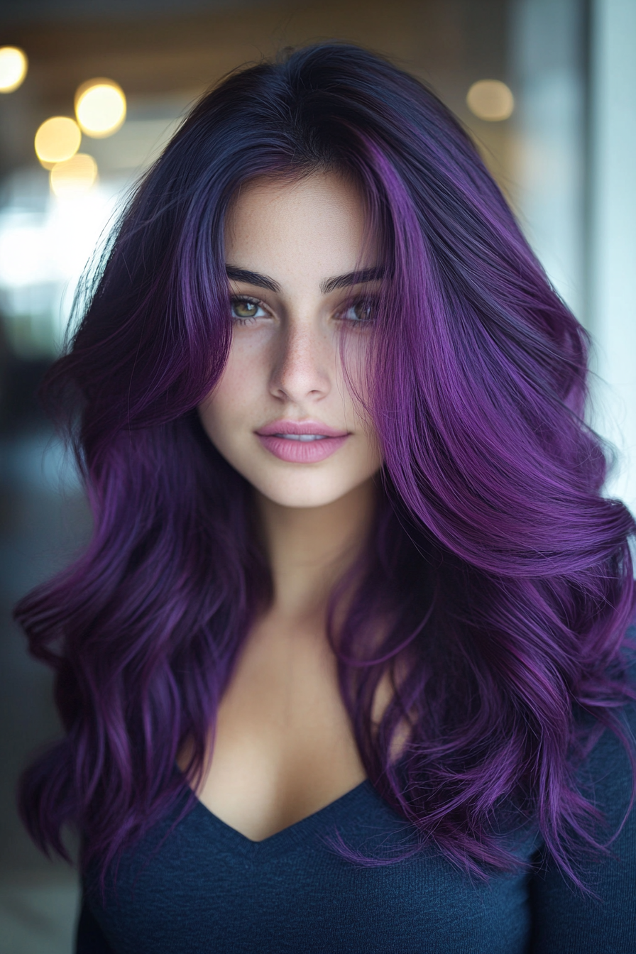 Bold Streaks: 12+ Purple Highlight Ideas That Add Instant Edge - Tress ...