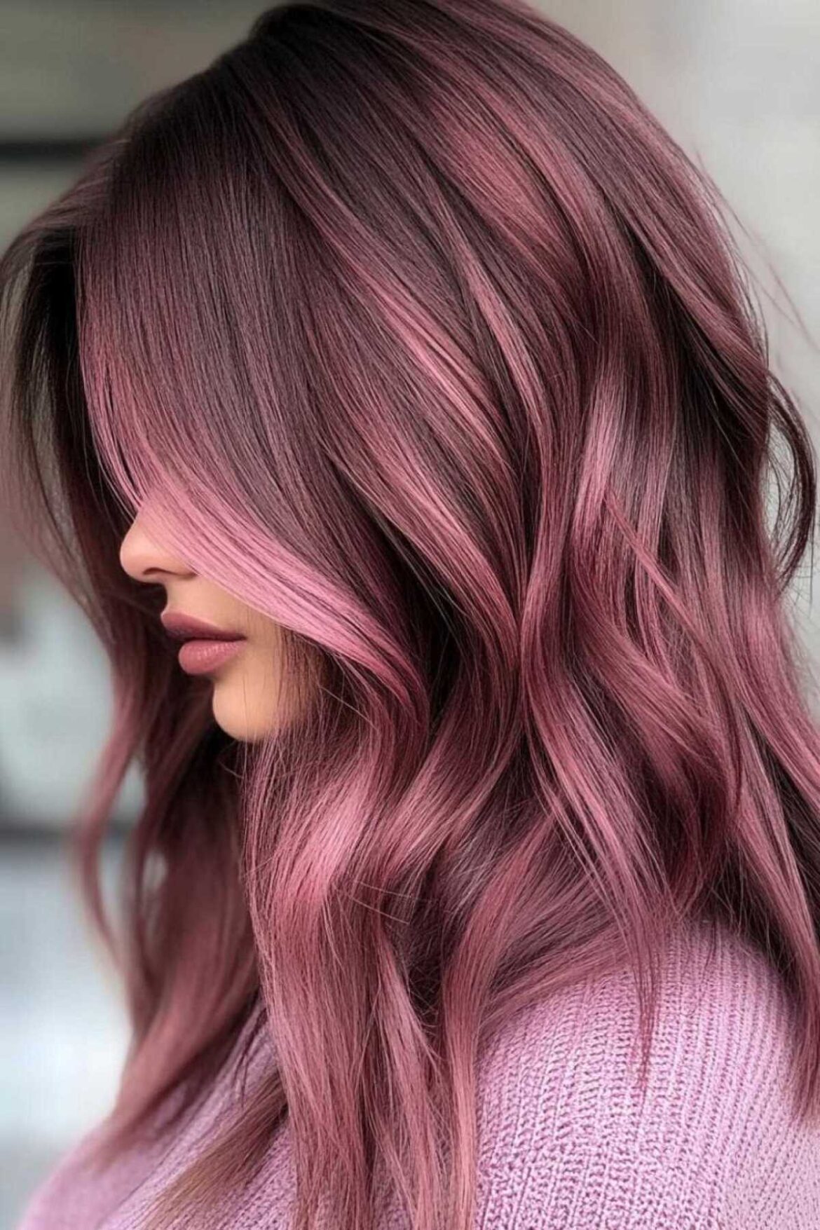 13+ Muted Rose Brown Hair Colors Blending Soft Pink and Brunette ...